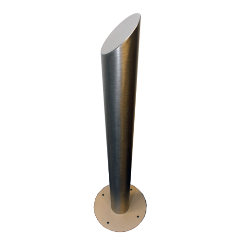 CDVI RPSS-100D Stainless Post, Round, Angled Top - 100mm Ø x 1000mm